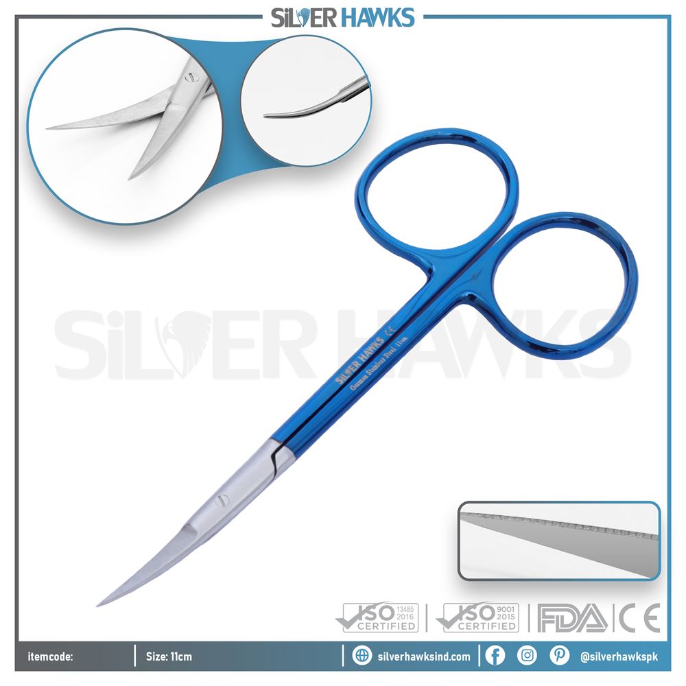 Iris Curved Scissor - Silver Hawks