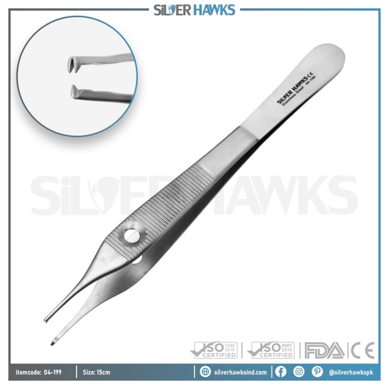 ADSON FORCEP WITH TEETH Tip 1 MM - Silver Hawks