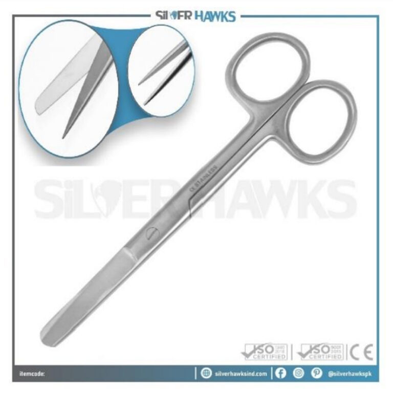 Dressing scissor sharp/blunt straight 11 CM (Sterile) - Silver Hawks